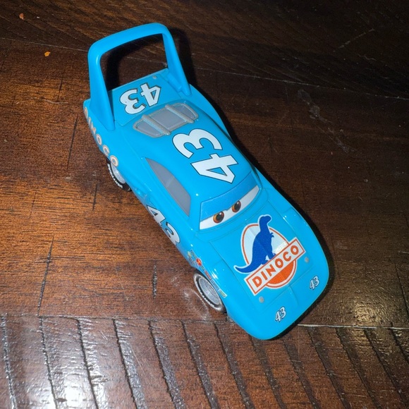 Toys | Mattel Disney Pixar Cars Blue Race Car Toy The King | Poshmark